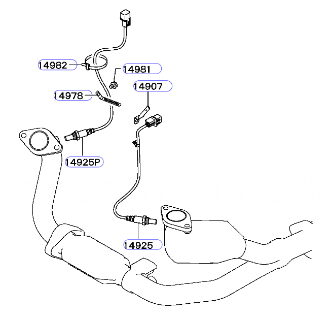 2 x Oxygen Sensors O2 For Mitsubishi Pajero V73W 3.0 6G74 1999-2006 ...