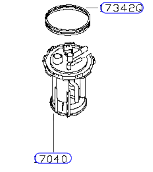 Fuel pump assembly for Nissan D40 NAVARA 4.0 petrol VQ40DE 17040-EB80C ...