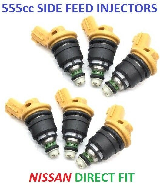 6 x 550cc 555cc Fuel Injectors for NISSAN SKYLINE R33 GTS-T RB25DET fl ...
