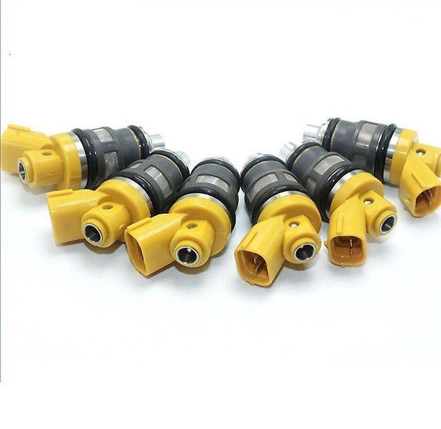 6 x 650cc FUEL INJECTORS for TOYOTA SUPRA JZA70 1JZGTE 1JZ SIDE FEED D ...