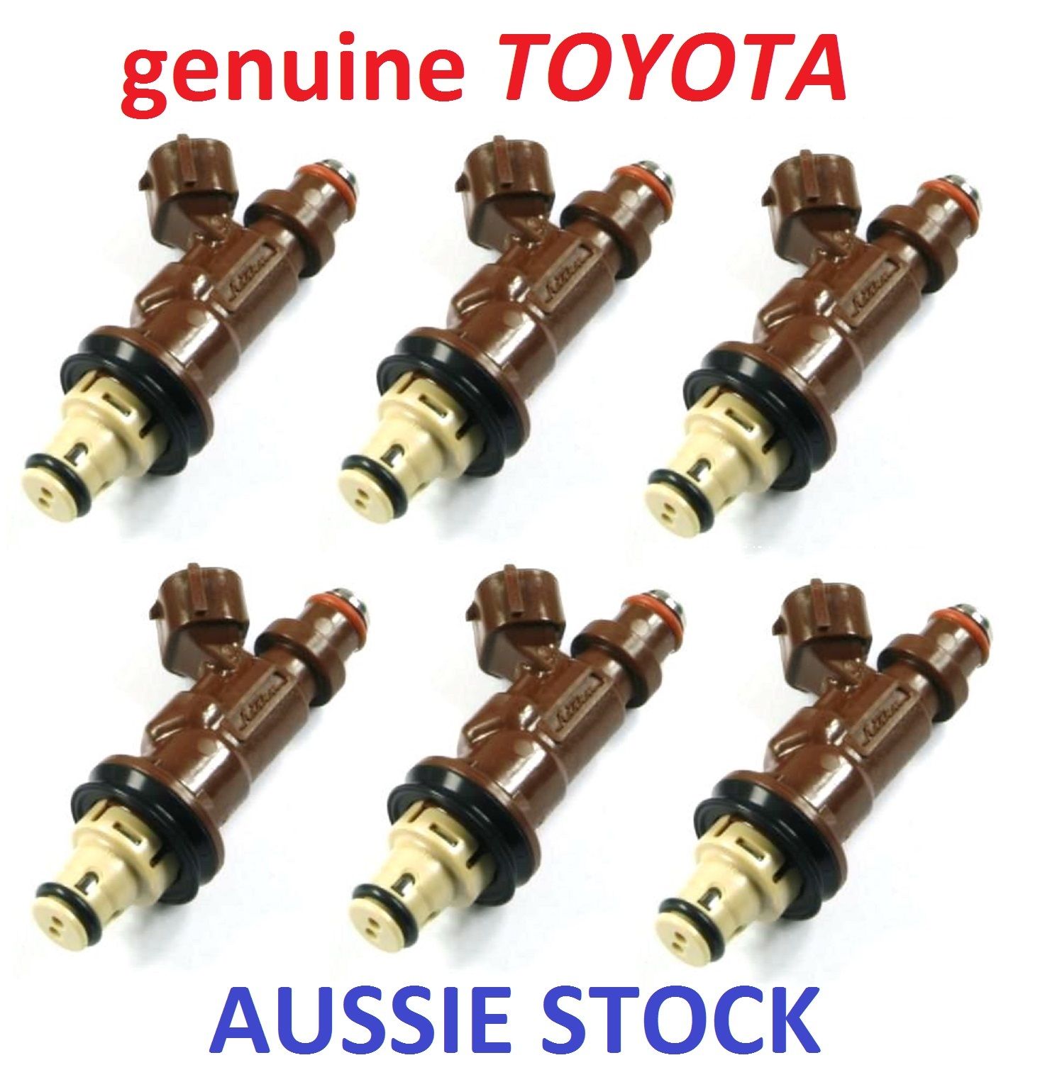 6x ORIGINAL FUEL INJECTORS for TOYOTA HILUX LANDCRUISER PRADO 4RUNNER ...
