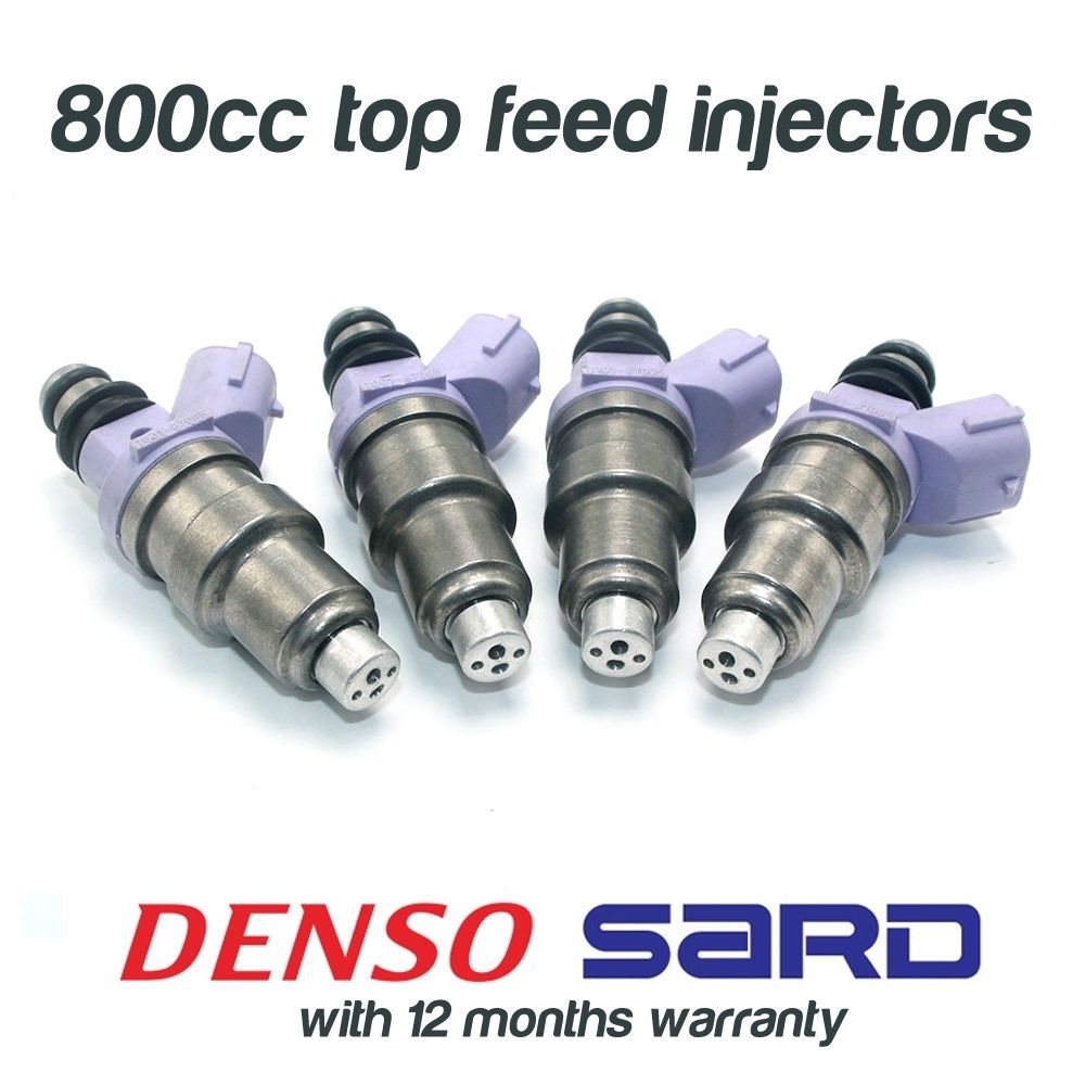 4 800cc FUEL INJECTORS for DENSO MITSUBISHI EVO 1 2 3 4 5 6 7 8 9 SARD ...