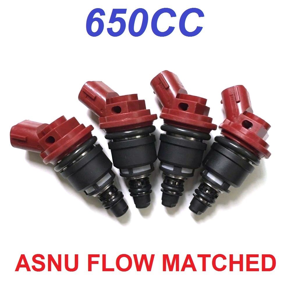 4 X JECS 650CC Side Feed Fuel Injectors FOR SUBARU LEGACY GT EJ25 STI ...