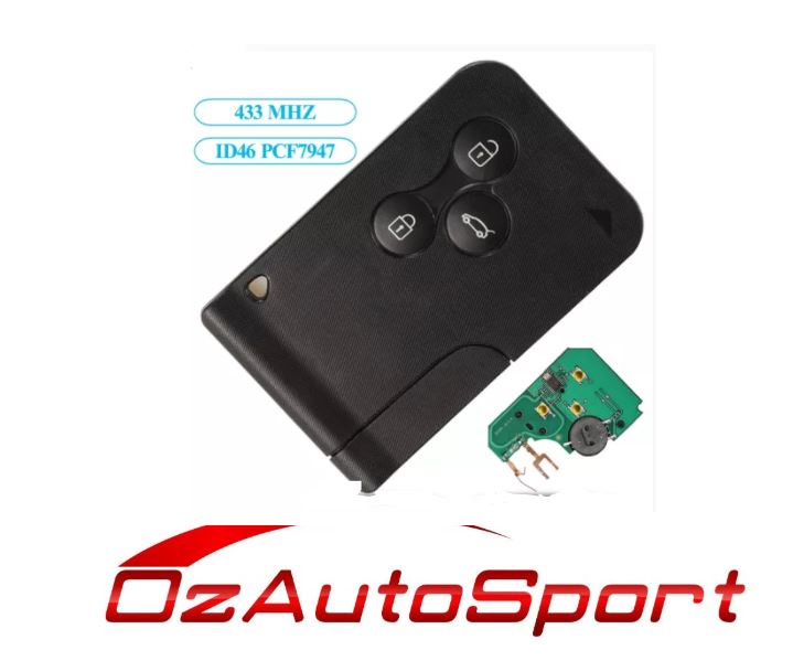3 Button Remote Key Card for Renault Megane 2003 - 2008 433.92Mhz PCF7 ...
