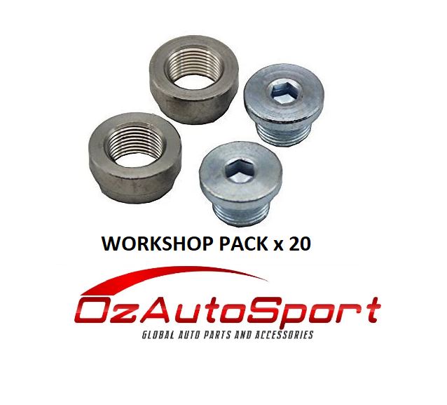 20 x OXYGEN SENSOR BOSS BUNG 18MM M18 x1.5 O2 WELD ON EXHAUST FITTINGS ...