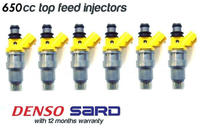 6 x 650cc FUEL INJECTORS for Nissan Skyline R32 RB20 Denso – ozautosport