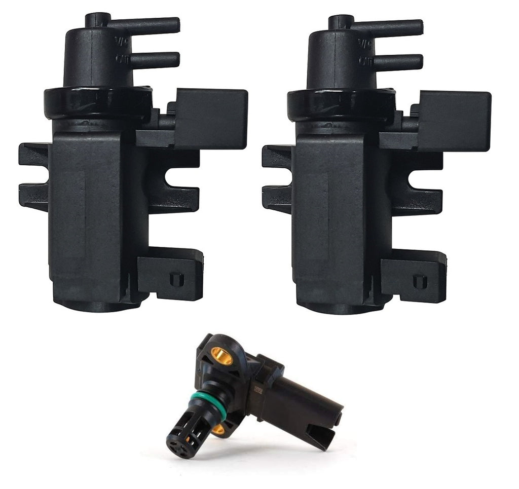 Boost Solenoid Valves x 2 + MAP sensor for BMW 3 Series E90 E91 E92 E9 ...